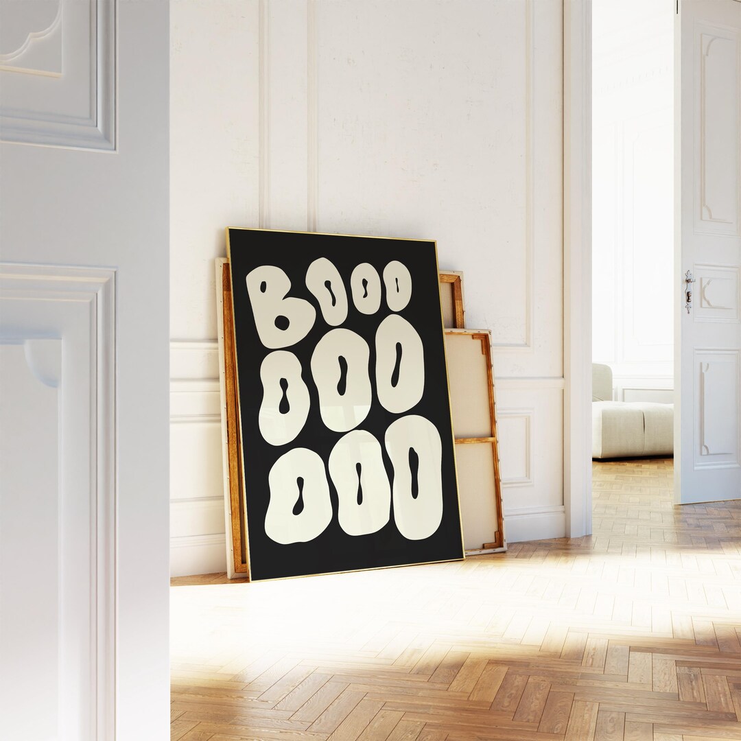 Boo Ghost Print: Spooky Halloween Wall Art (digital Download - Etsy