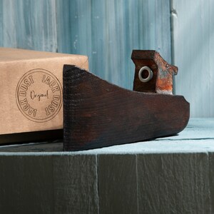 Hand Carved Wood Fishing Boat, Rustic Whimsical Ship With Character ...