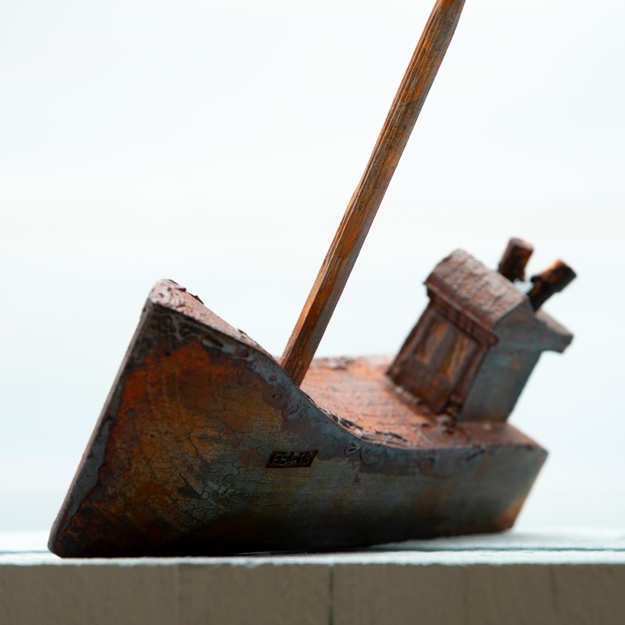 Fishing Boat Hand Carved & Unique, Wooden Rustic Weathered Ship ...