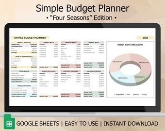 SUPER SIMPLE Budget Planner Monthly Financial Planner Google ...