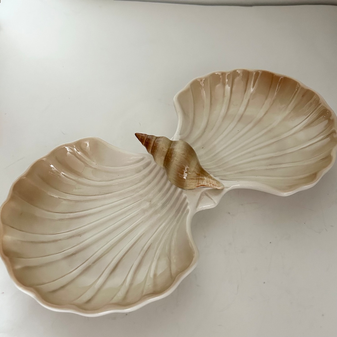 Seashell Divided Serving Tray Candy Dish Otagiri - Etsy