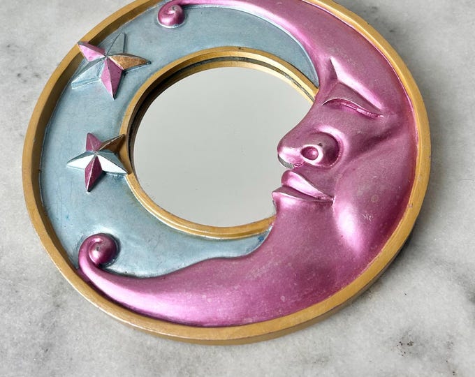 Vintage ‘90s Celestial Moon Mirror 5.5” - Etsy