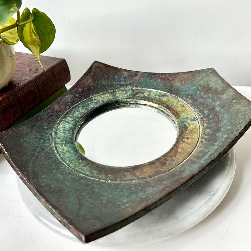 Wide Mouth Raku Pottery Vase - Etsy Canada