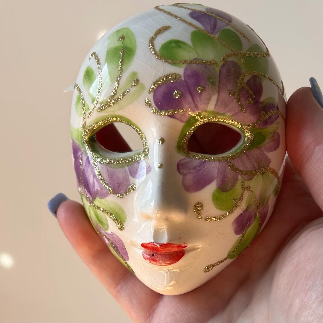 Masquerade Venetian Mask Wall Decor Made in Italy 1980s 3.5 - Etsy