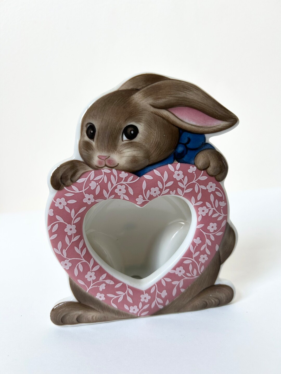 Bunny Rabbit Heart-shaped Ceramic Photo Frame - Etsy