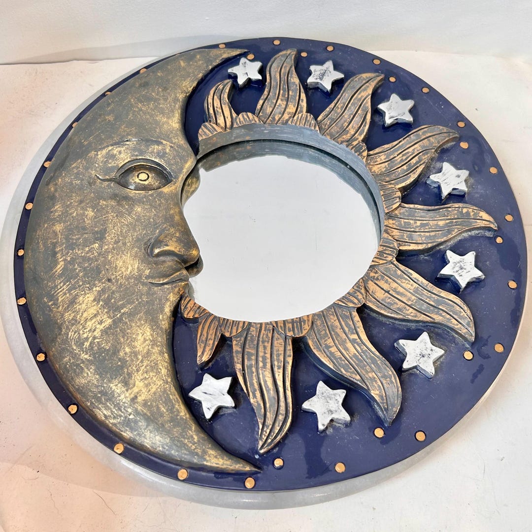 Vintage Celestial Mirror Sun Moon Mirror 90s - Etsy