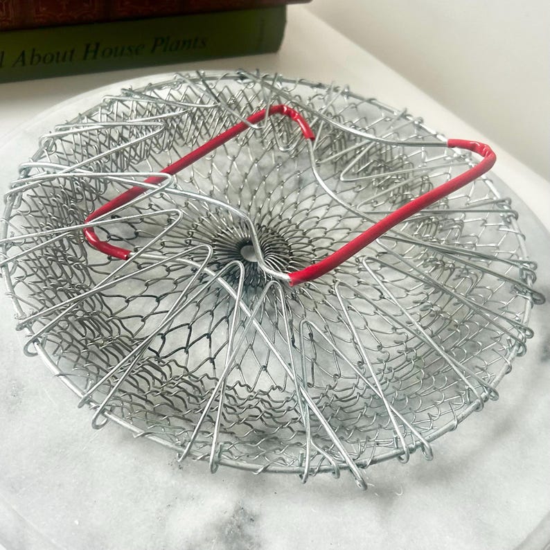 Collapsible Metal Mesh Basket for Fruit, Eggs, Salad Spinner - Etsy
