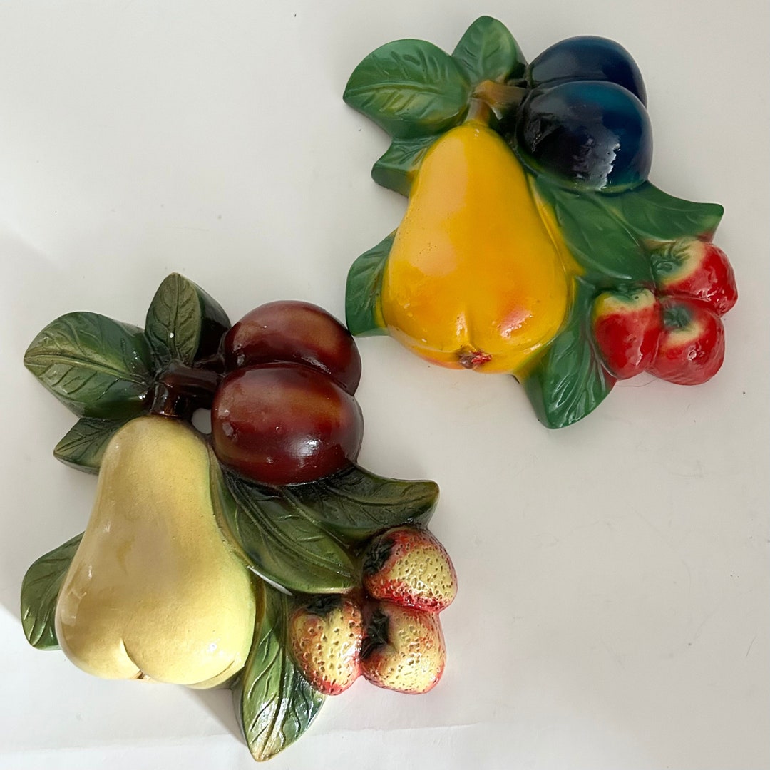 Fruit Bunches Chalkware Plaster Wall Decor - Etsy