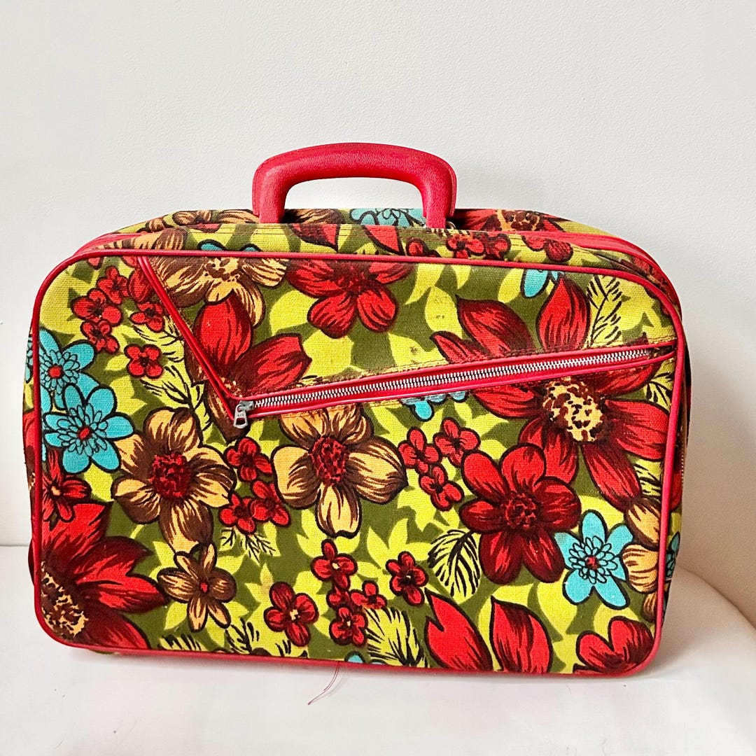 1970s Flowers Small Suitcase Flower Power Luggage - Etsy