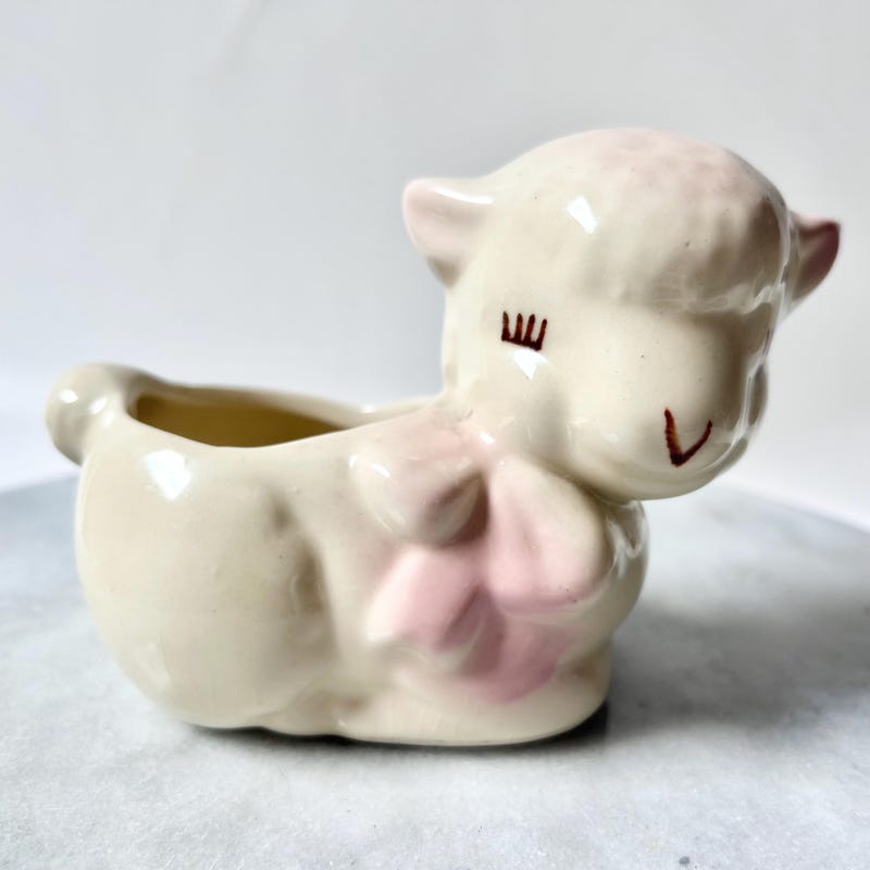 Vintage Lamb Planter - Etsy