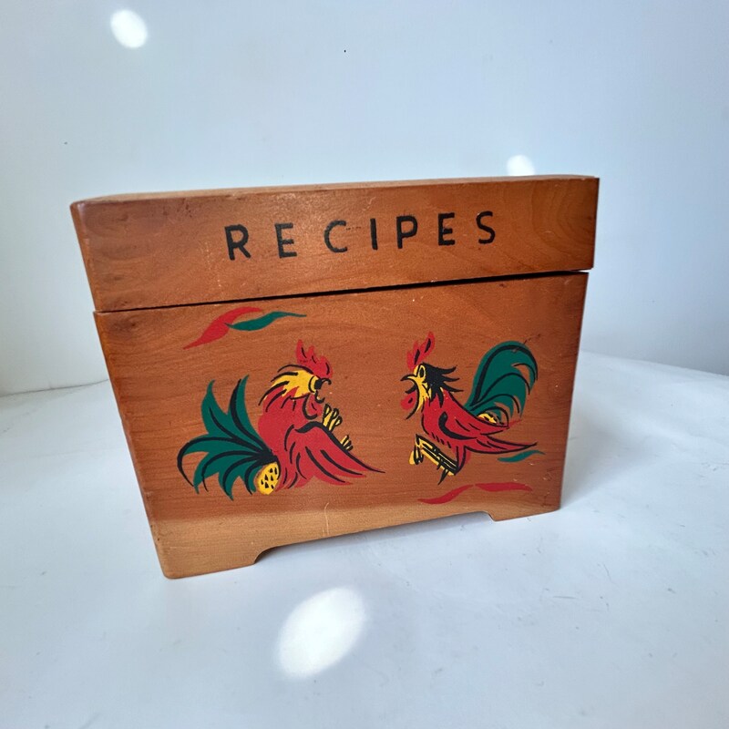 Painted Recipe Box - Etsy