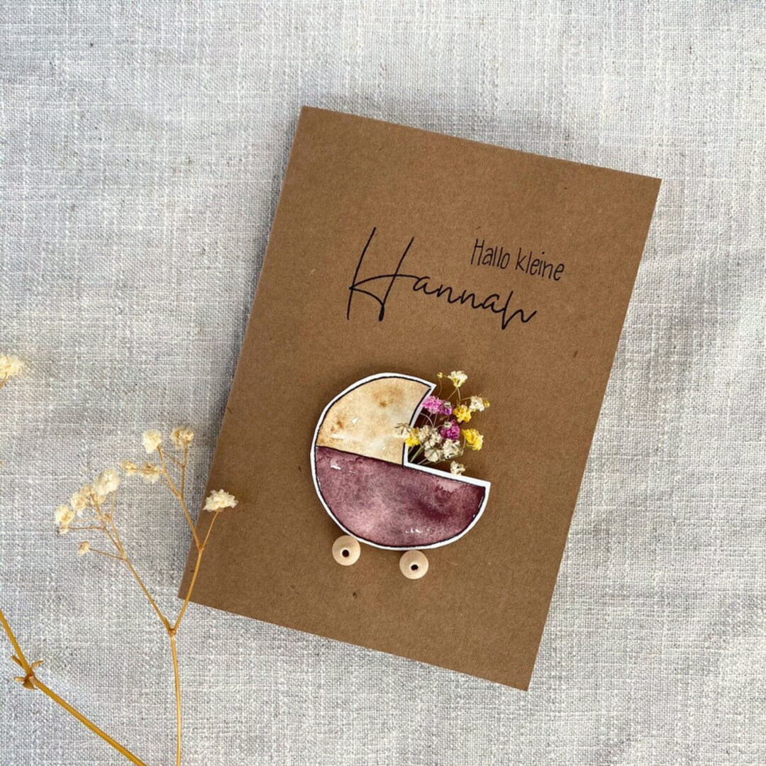 Geburtskarten Personalisierte Geburtskarten Aquarell Karte - Etsy