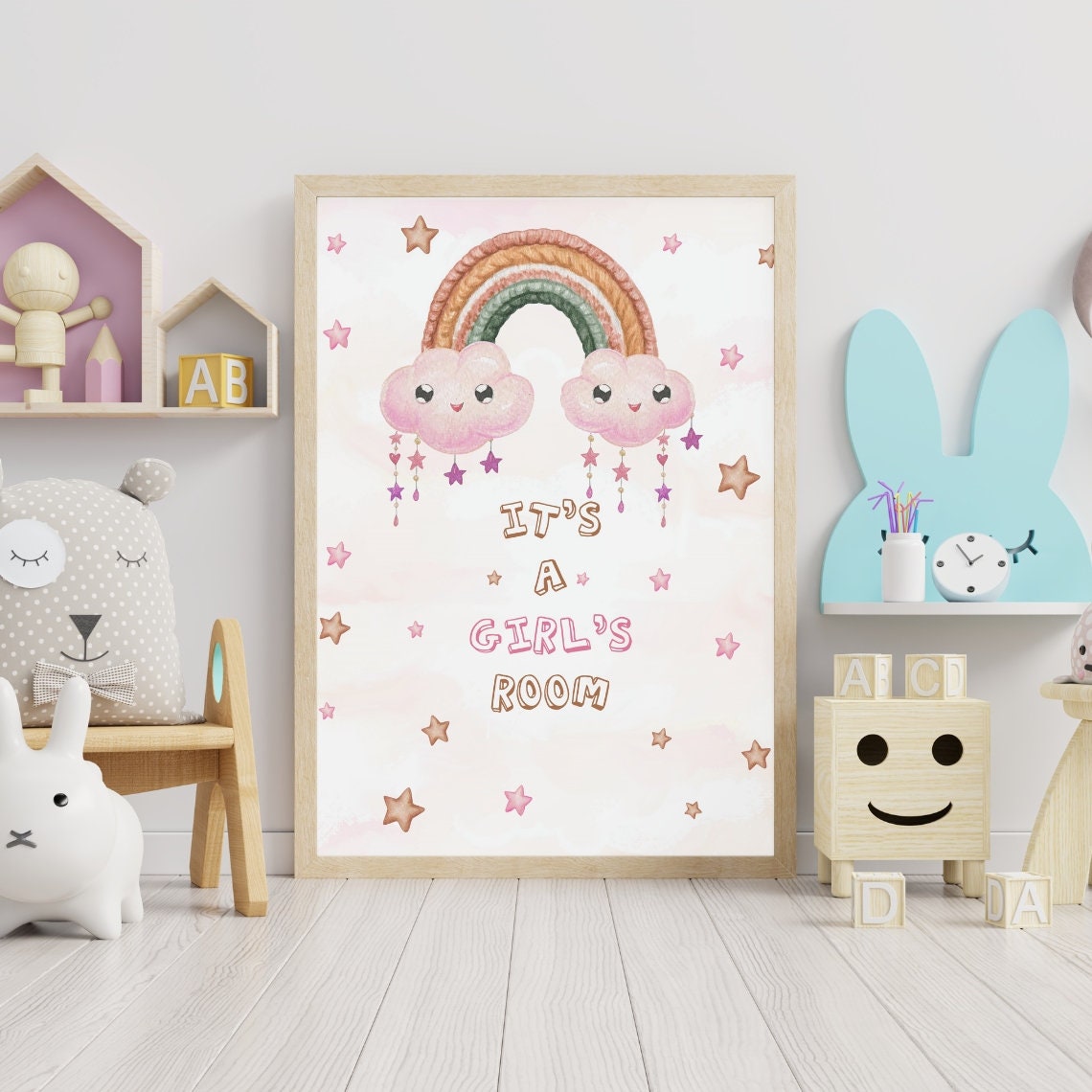 It's a Gilr's Room Pink Printable Poster for Kids Room | Kids Room Art ...