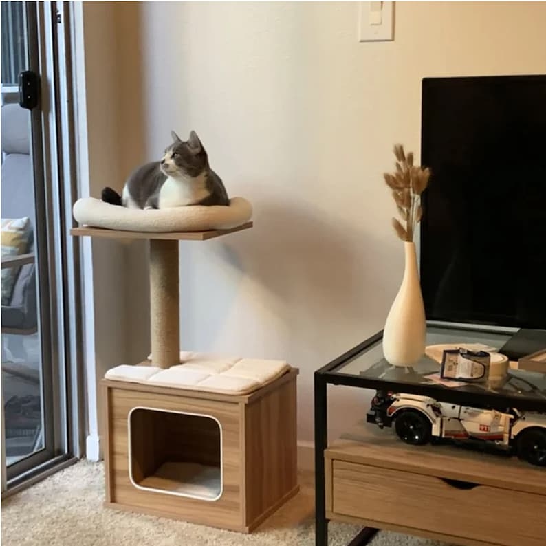 30 Luxury Cat Tree With Condo Cat Climbing Tree Modern - Etsy