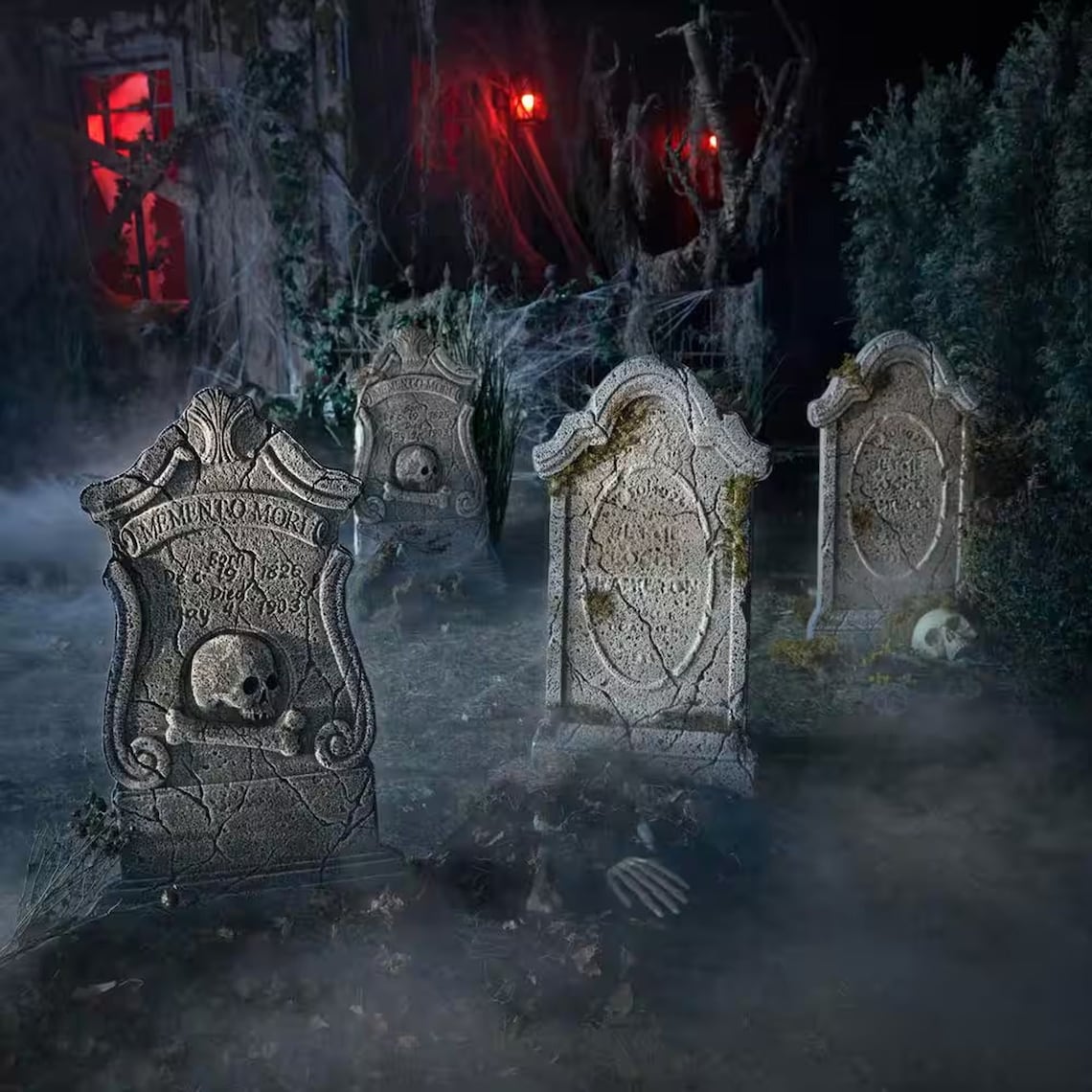 30 In. Halloween Tombstone 4-pack, Halloween, Halloween Decoration ...
