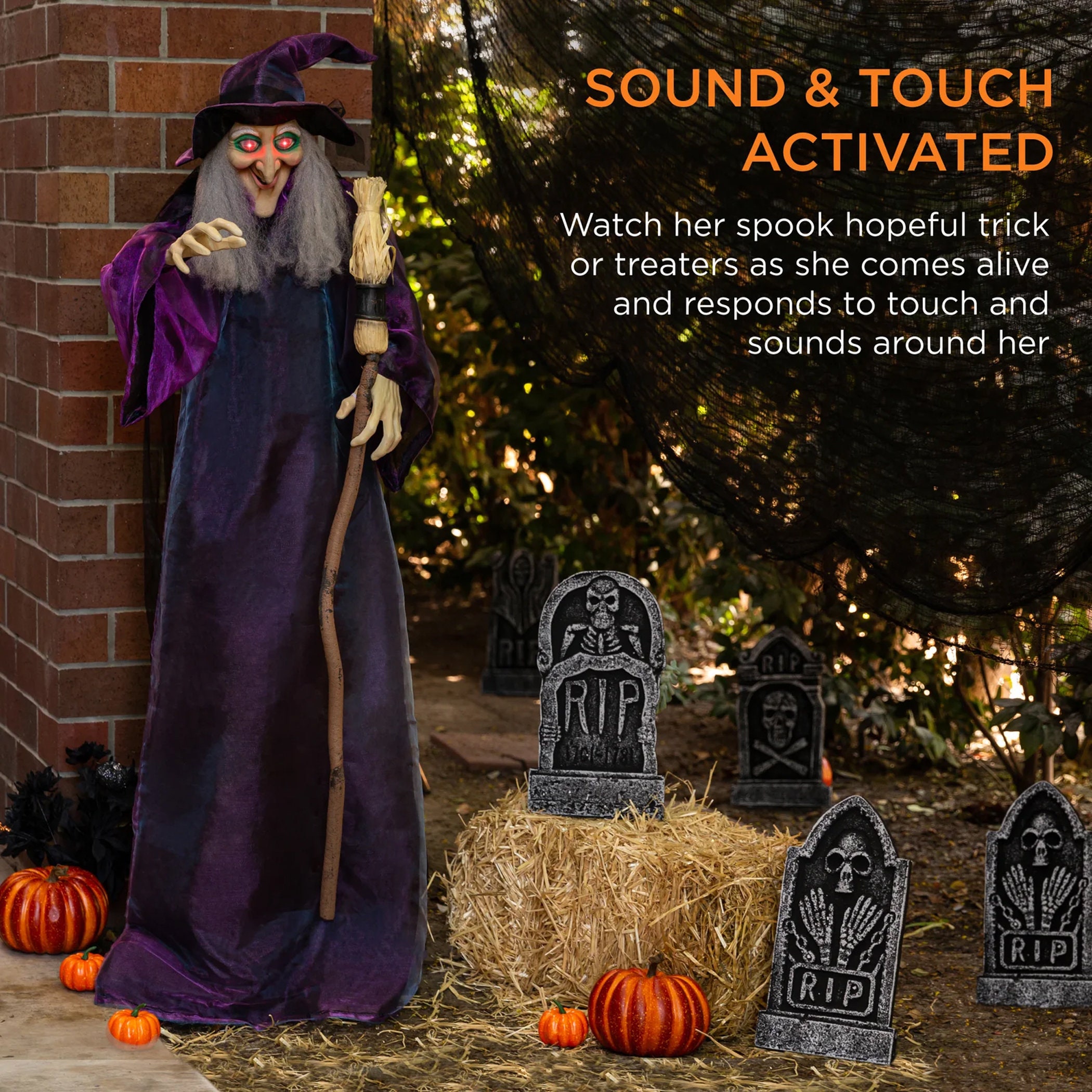 5 Ft. Witch Wicked Poseable Talking Halloween Halloween - Etsy