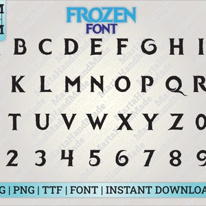 Frozen Font, Frozen Svg, Frozen Font Svg, Frozen Font Cricut, Frozen 2 ...