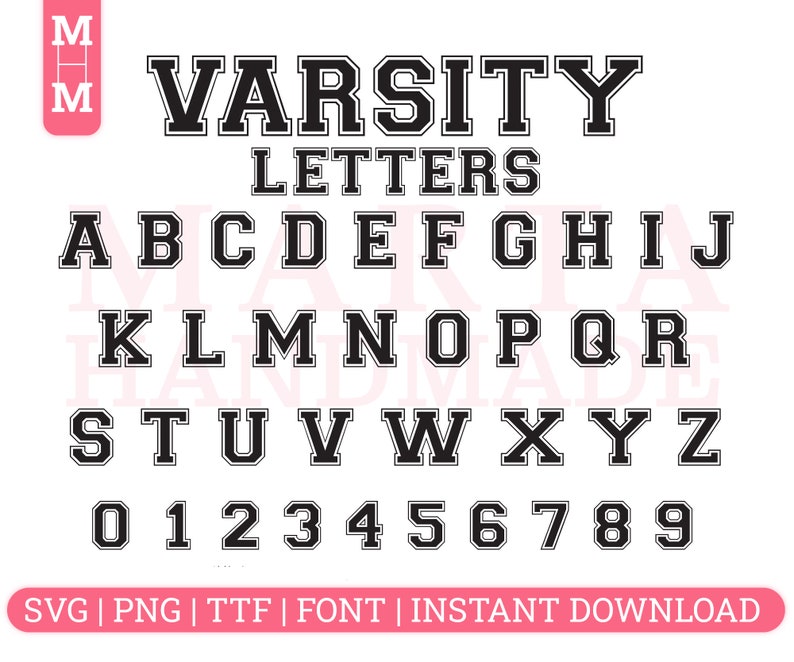 Varsity Font SVG, Jersey Font Svg, Sports SVG Alphabet, Varsity Letters ...