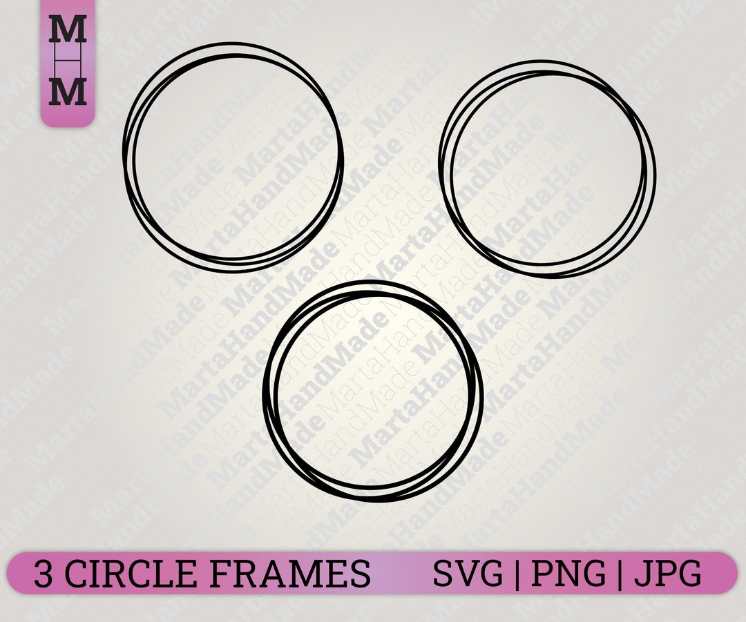 Circle Frame svg, Sketch Circle svg, Circle svg, Doodle Circle Cricut ...