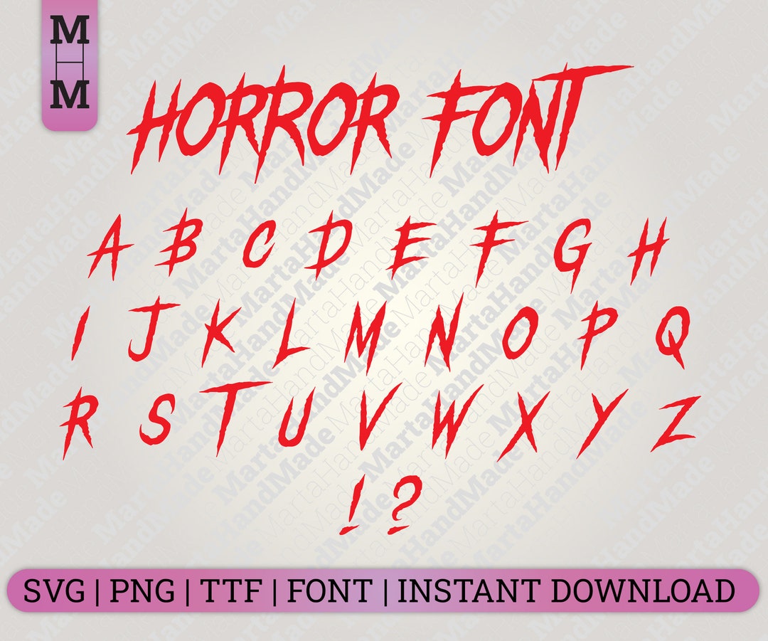 Horror Alphabet SVG, Horror SVG Alphabet, Horror Font SVG, Halloween ...