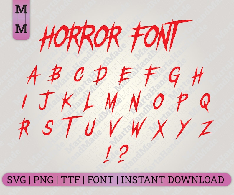 Horror Alphabet SVG, Horror SVG Alphabet, Horror Font SVG, Halloween ...
