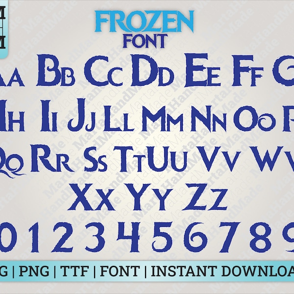 Frozen Font - Etsy