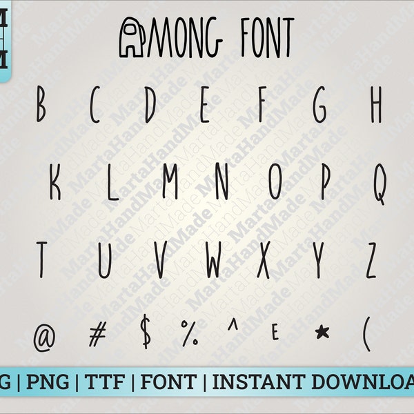Among Us Font - Etsy