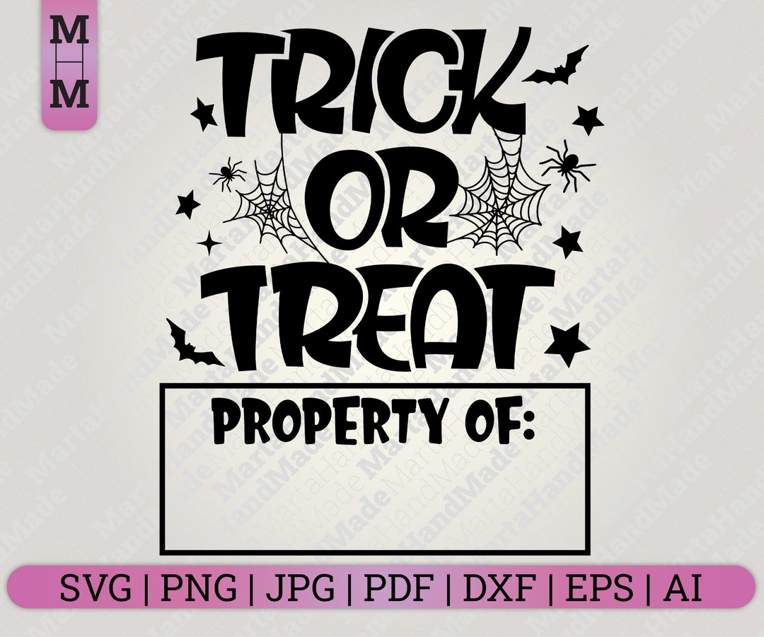 Trick or Treat Candy Bag Svg, Trick or Treat Svg, Bag of Treats ...