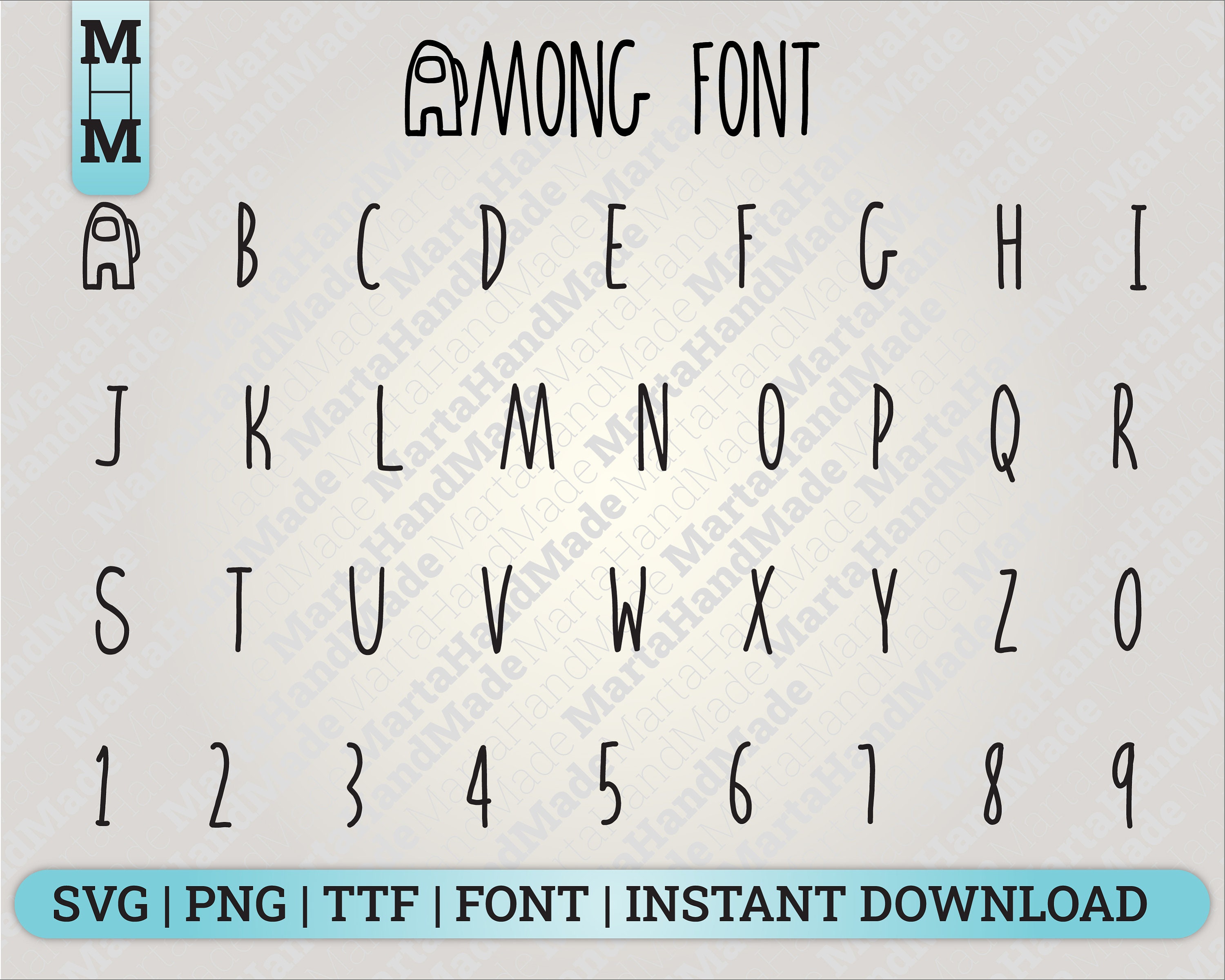 Among Font / Svg / Png / Ttf / Font / INSTANT DOWNLOAD - Etsy
