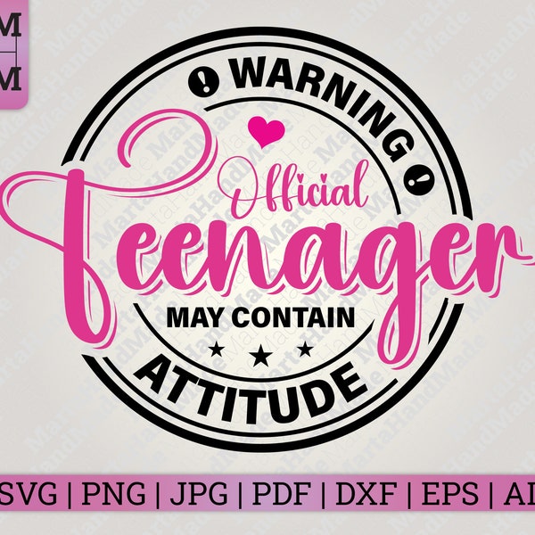 Official Teenager Svg - Etsy