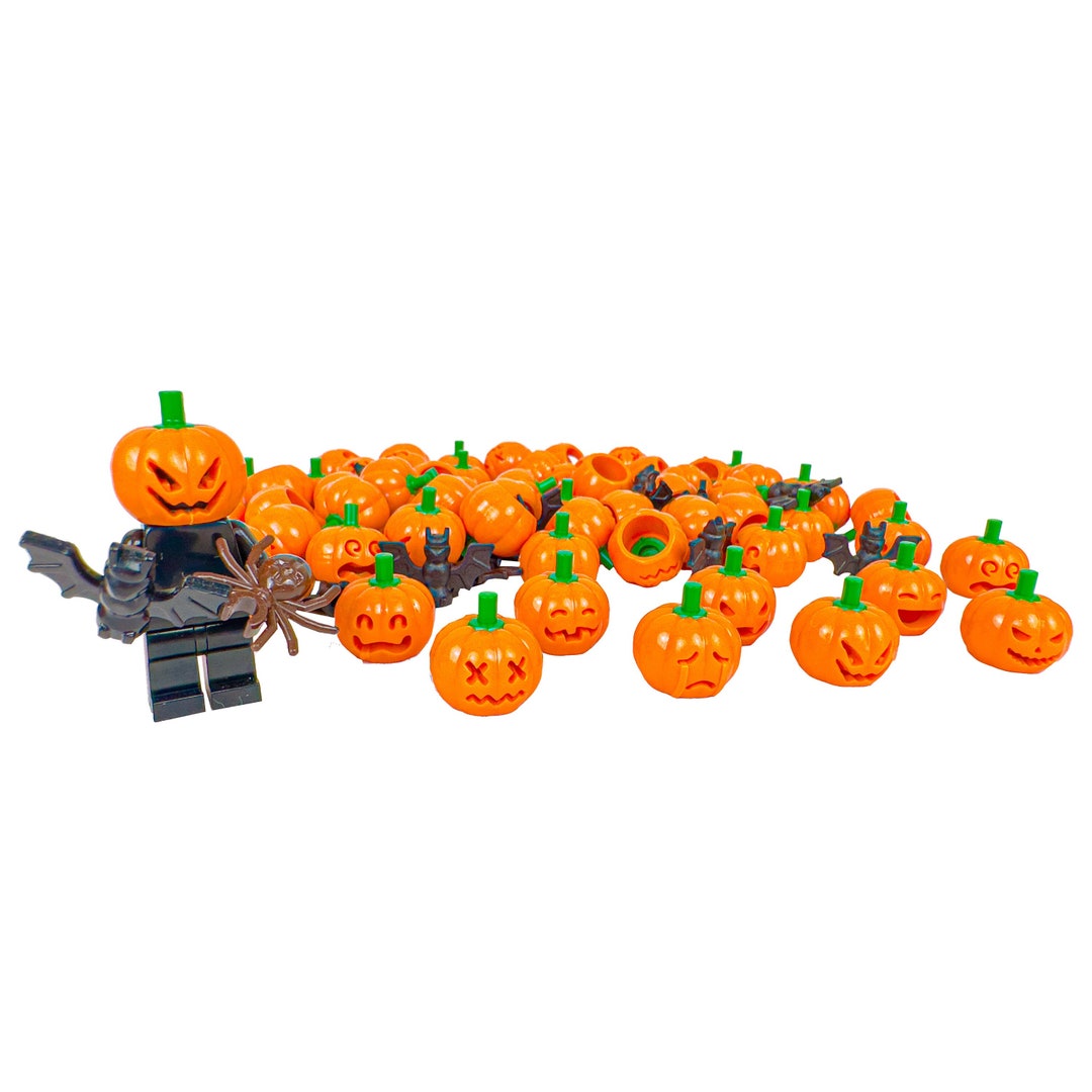 Minizfigs Halloween Spooky Set 70 Pieces Bulk Jack-o-lantern Pumpkins ...