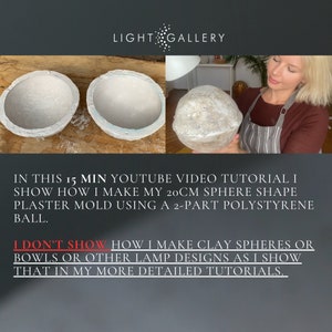 Plaster Mold Making Tutorial Video for Spheres. Lightweight Sphere Mold ...