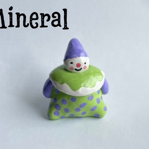 Clown Figurines 2 Hand-painted Polymer Clay Clown Doll Sculptures - Etsy