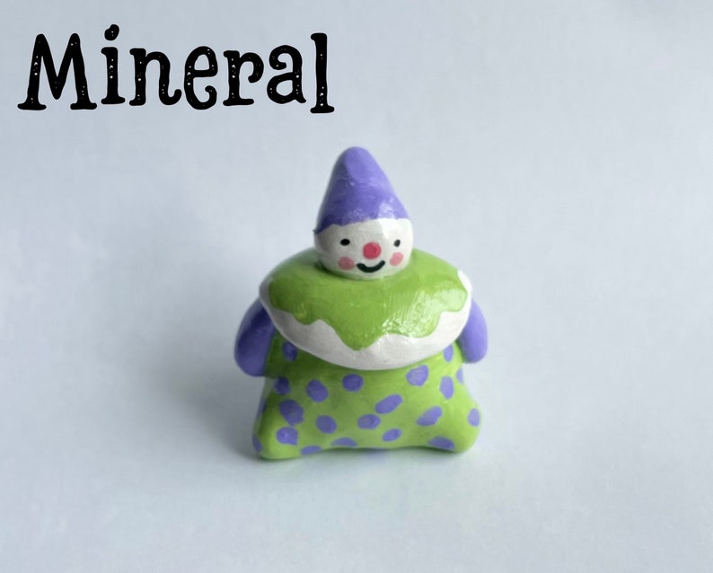 Clown Figurines 2 Hand-painted Polymer Clay Clown Doll Sculptures - Etsy