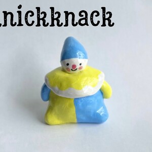 Clown Figurines 2 Hand-painted Polymer Clay Clown Doll Sculptures - Etsy