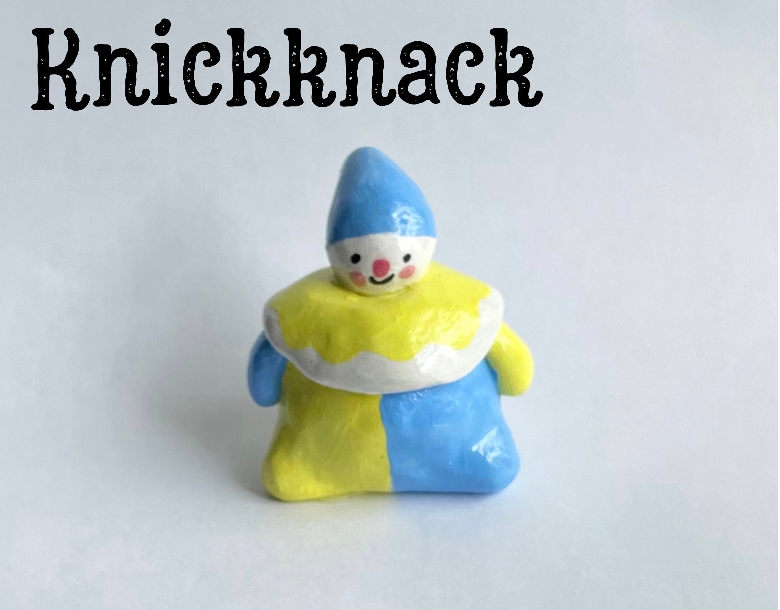 Clown Figurines 2 Hand-painted Polymer Clay Clown Doll Sculptures - Etsy