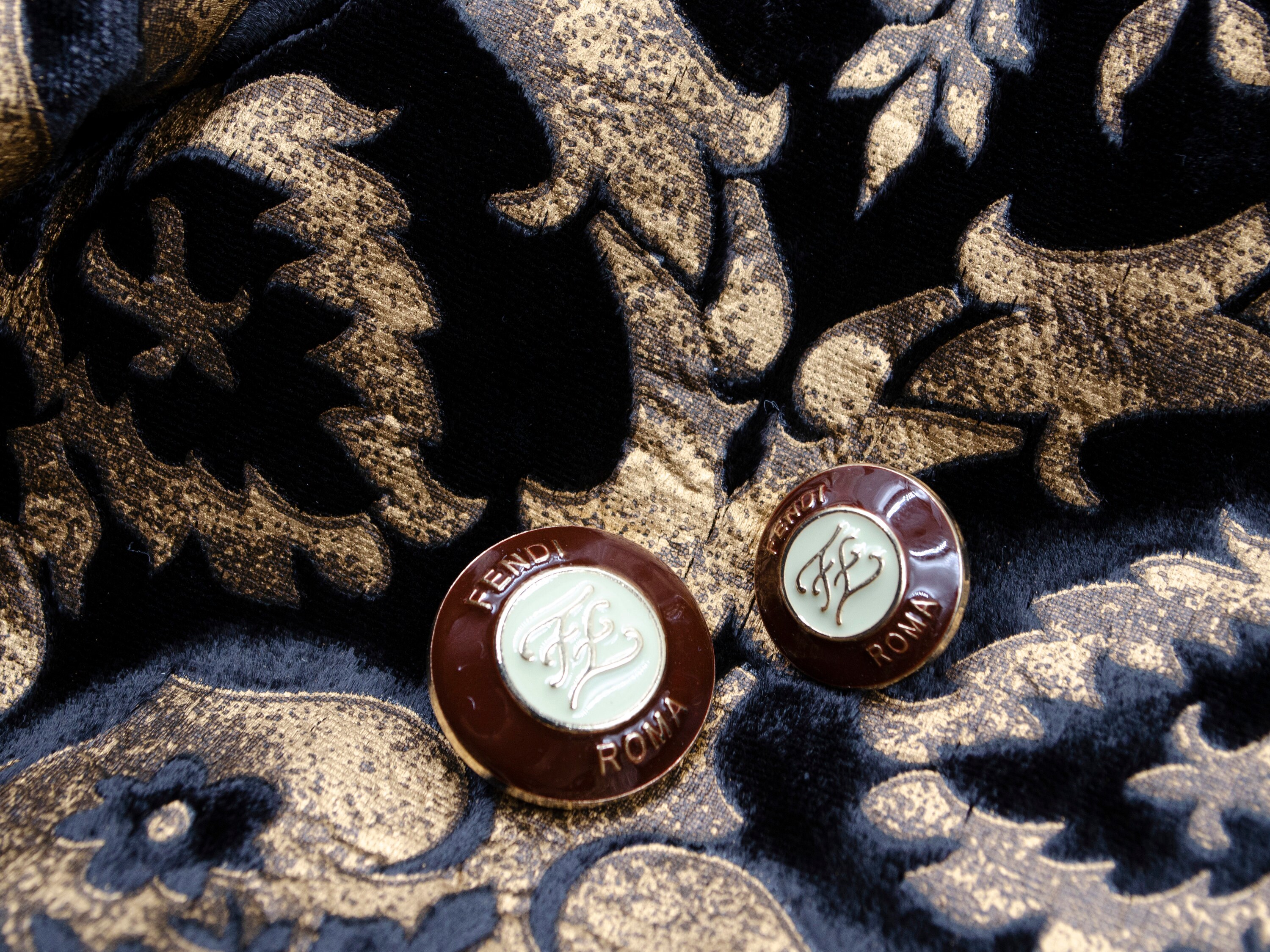 Vintage Fendi Designer Buttons Brown. 2 Sizes - Etsy