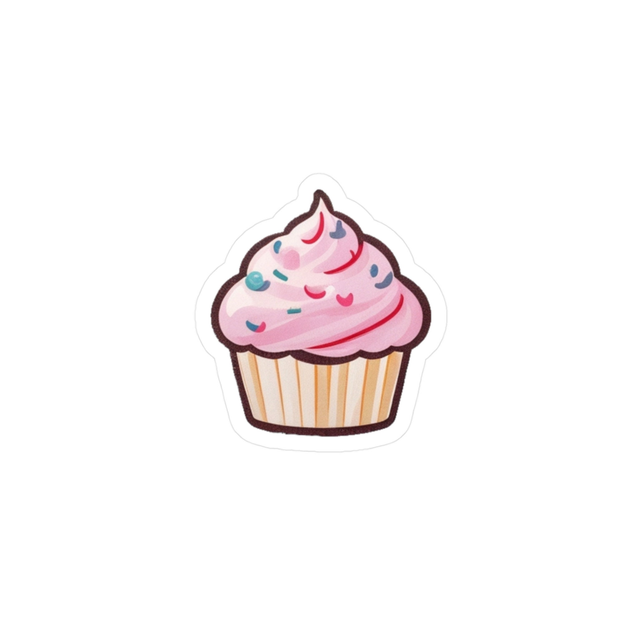 Happy Birthday Cupcake Sticker Cute Cupcake Stickers Gift Cupcake ...
