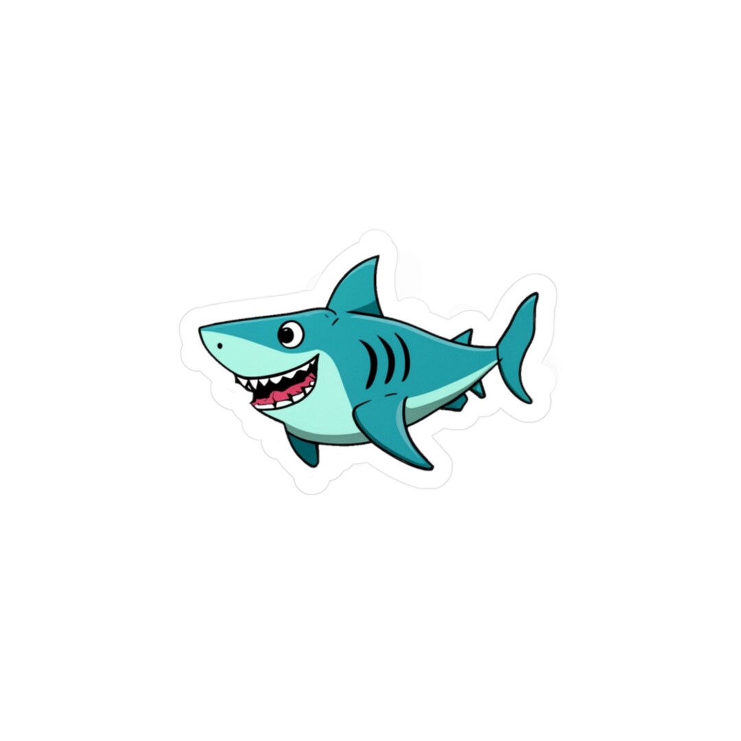 Cute Shark Stickers Whimsical Shark Sticker Shark Stickers - Etsy