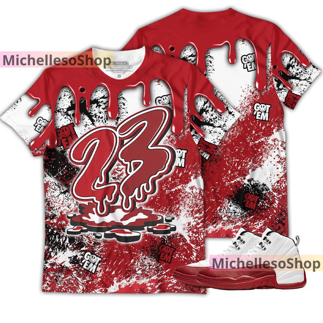 Drip 23 Drip Unisex Shirt to Match Sneaker Cherry 12s Tee AJ - Etsy