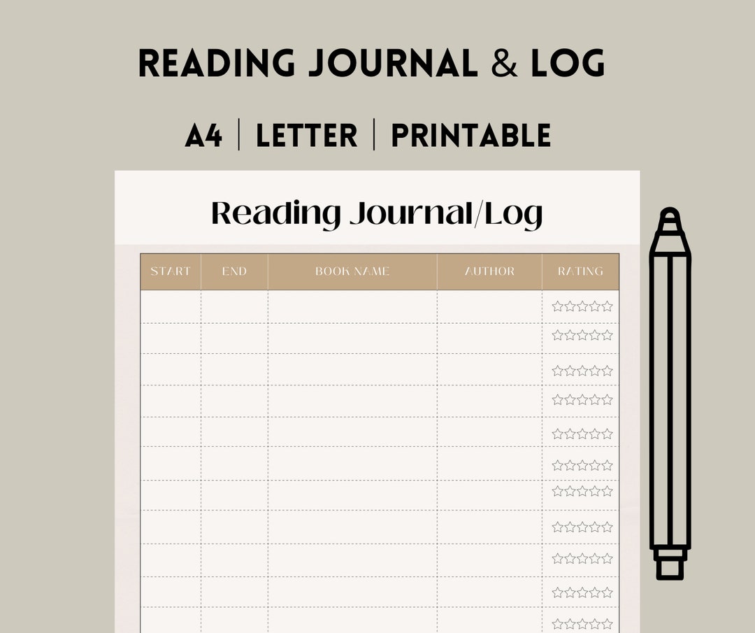 Simple Reading Log Tracker: Aesthetic Clean Design for Book Lovers,a4 ...