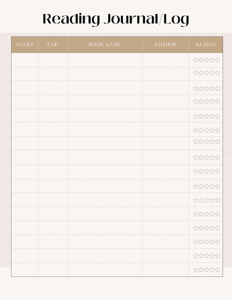 Simple Reading Log Tracker: Aesthetic Clean Design for Book Lovers,a4 ...