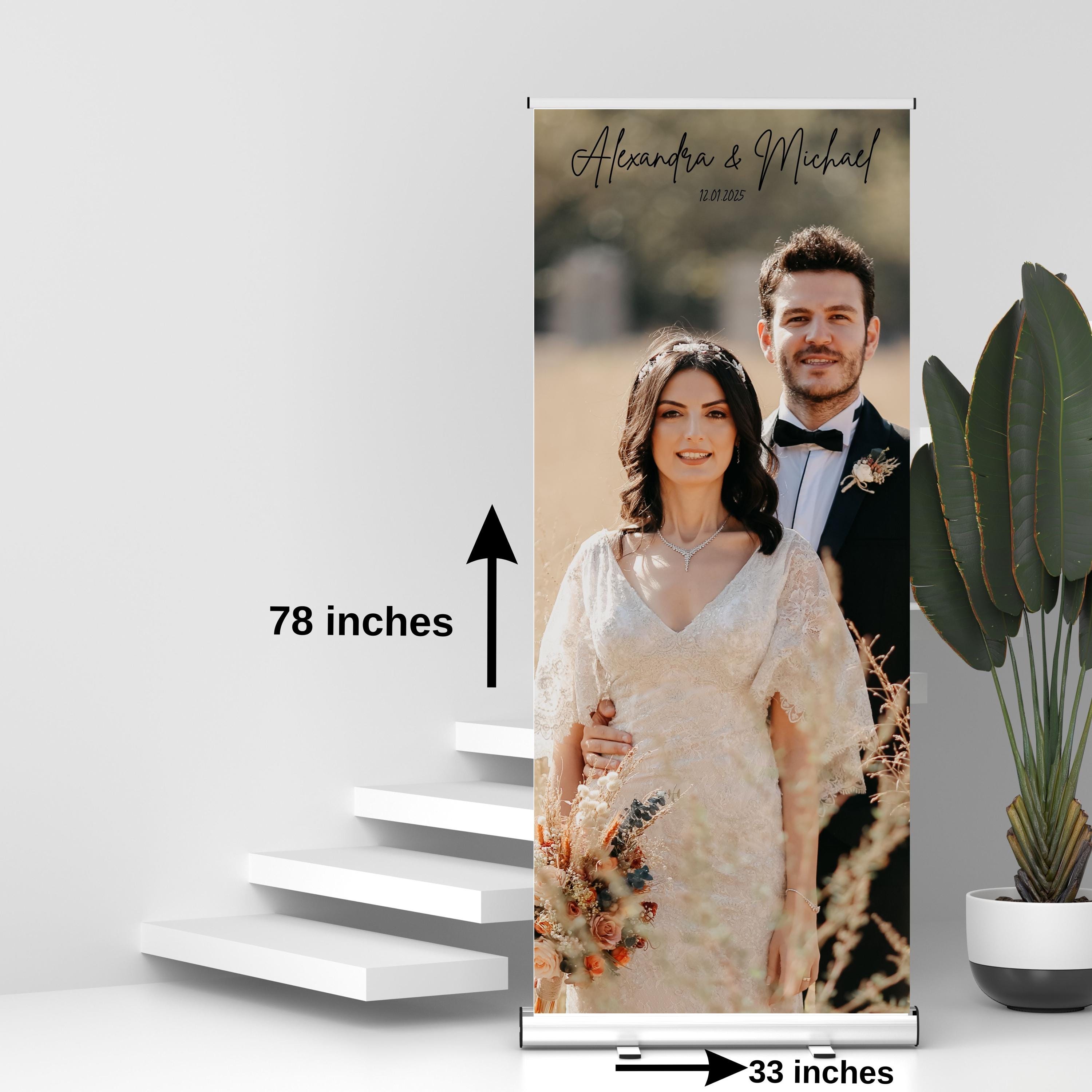 Custom Roll-up Banner, Custom Wedding Retractable Banner Stand, Welcome ...