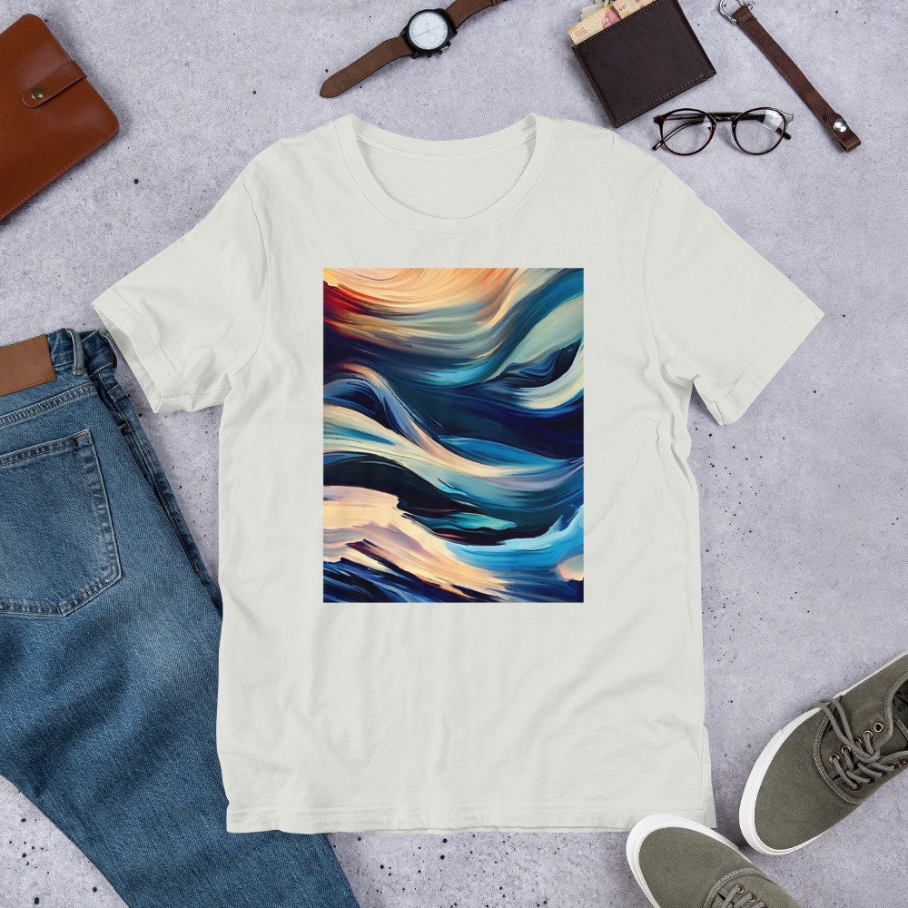 Artistic Shirt Emotion Shirt Wave Shirt - Etsy