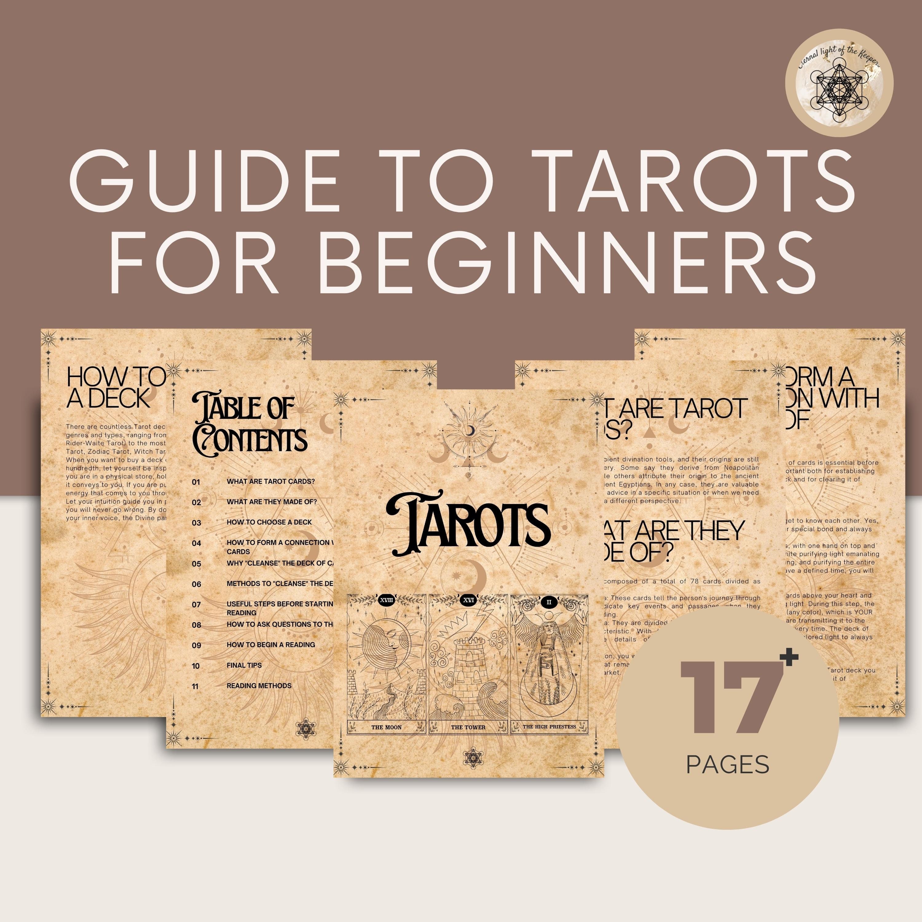 Printable Tarots for Beginners Guide Comprehensive A4 PDF Guide to ...