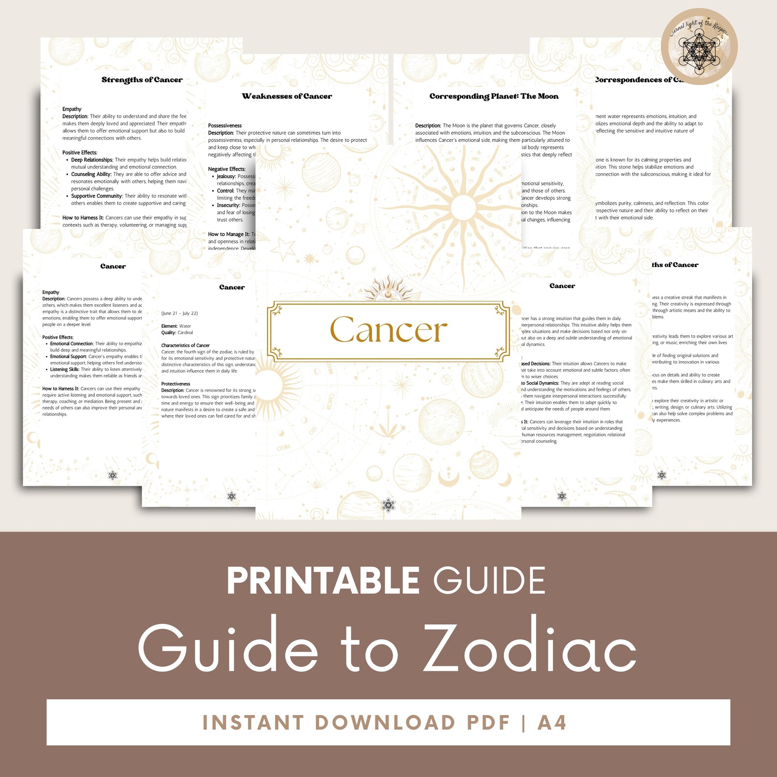 Cancer Zodiac Sign Astrology Guide, Comprehensive Horoscope Book, Learn ...