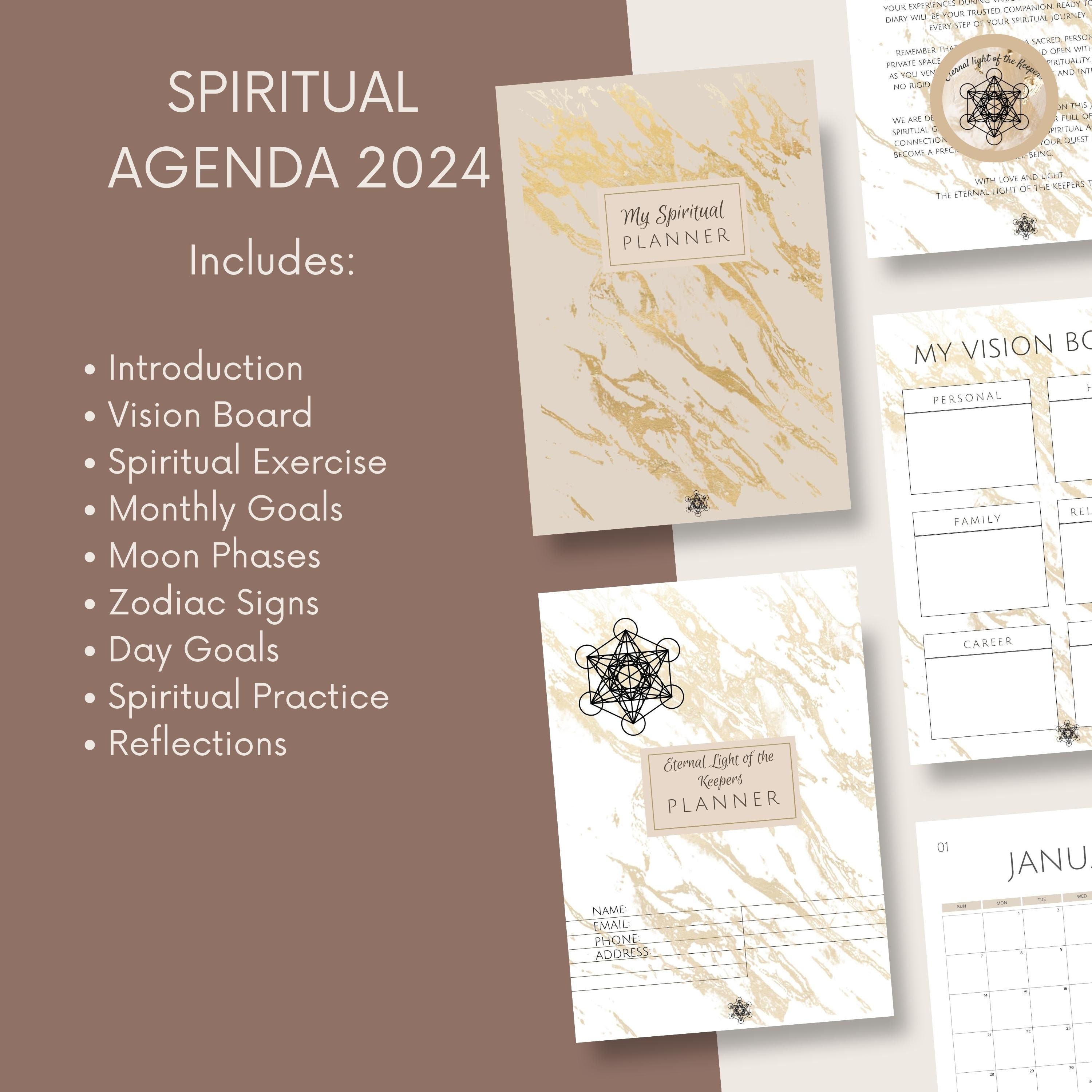 2024 Diary, Spiritual Guide, Printable Journal, 2024 Agenda, Spiritual ...