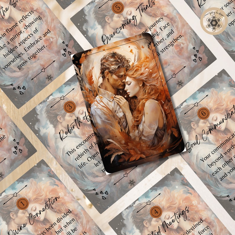 The Twin Flame Oracle Cards, Printable Twin Flame Oracle Deck, Oracle ...