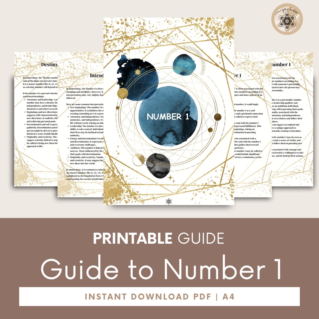 Numerology Guide, Printable Numerology Guide, Learn Numerology, Number ...