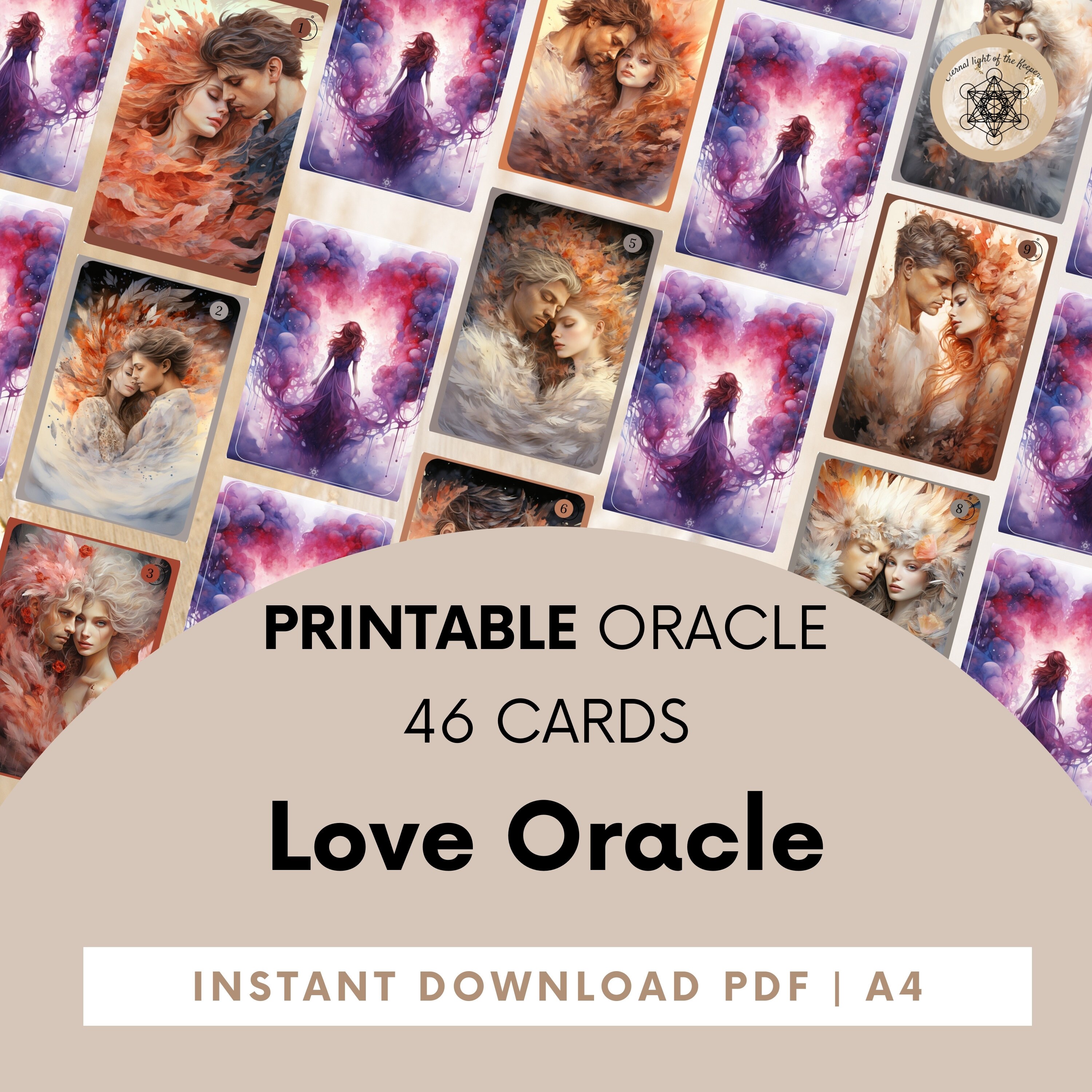 The Love Oracle Cards, Printable Love Oracle Deck, Oracle Cards + PDF ...